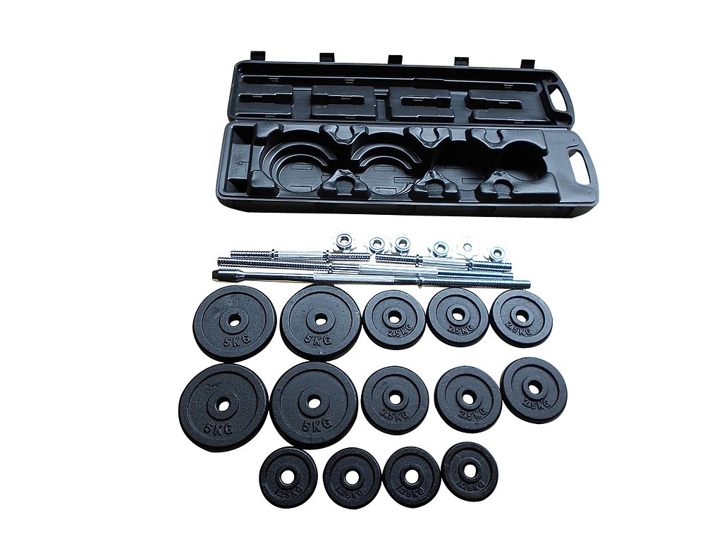 Weight Set Barbell Dumbbell Dumb Bell Gym 50kg Plate Workout Exercise ...